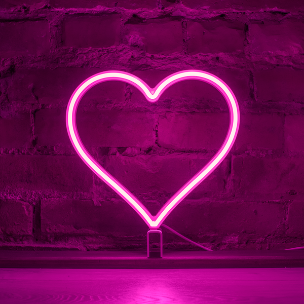 Neon Hero Heart - Pink – Our Glowing Hearts